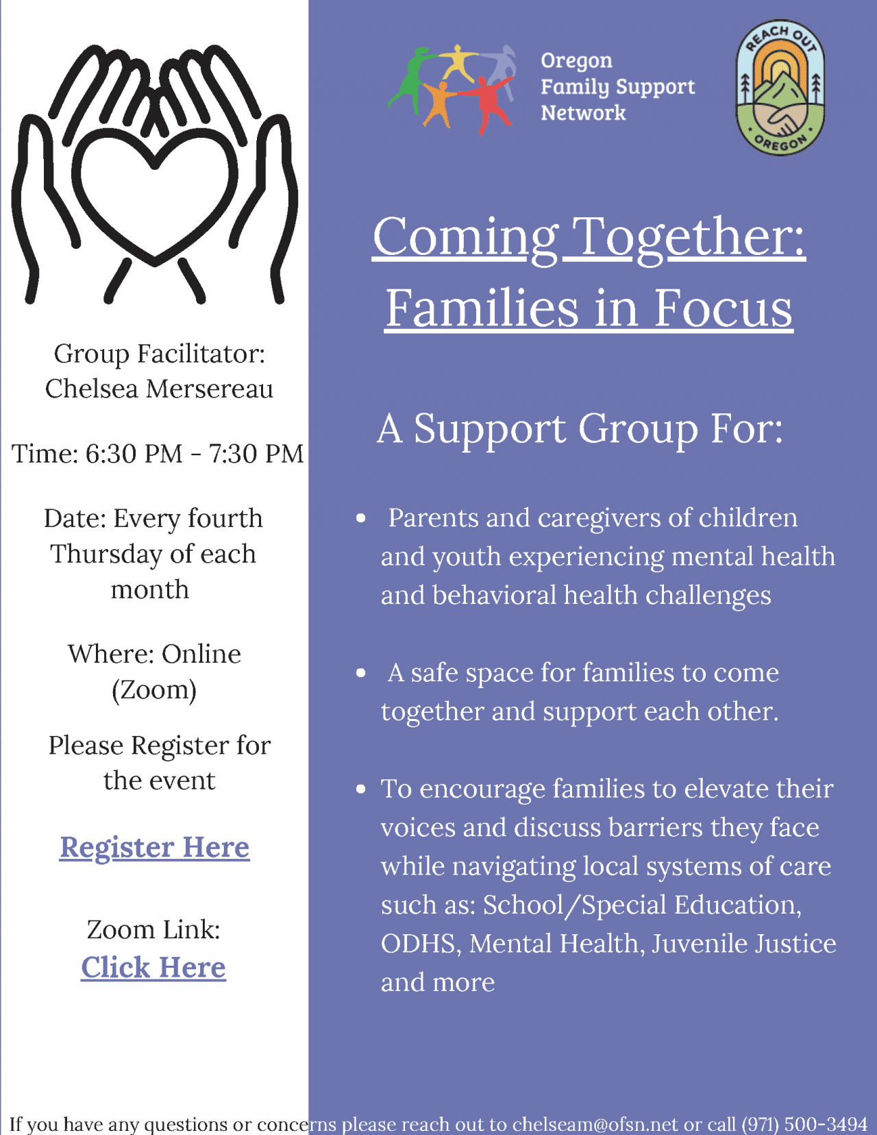 Oregon Family Support Network Monthly Support Group - Ties That Bind